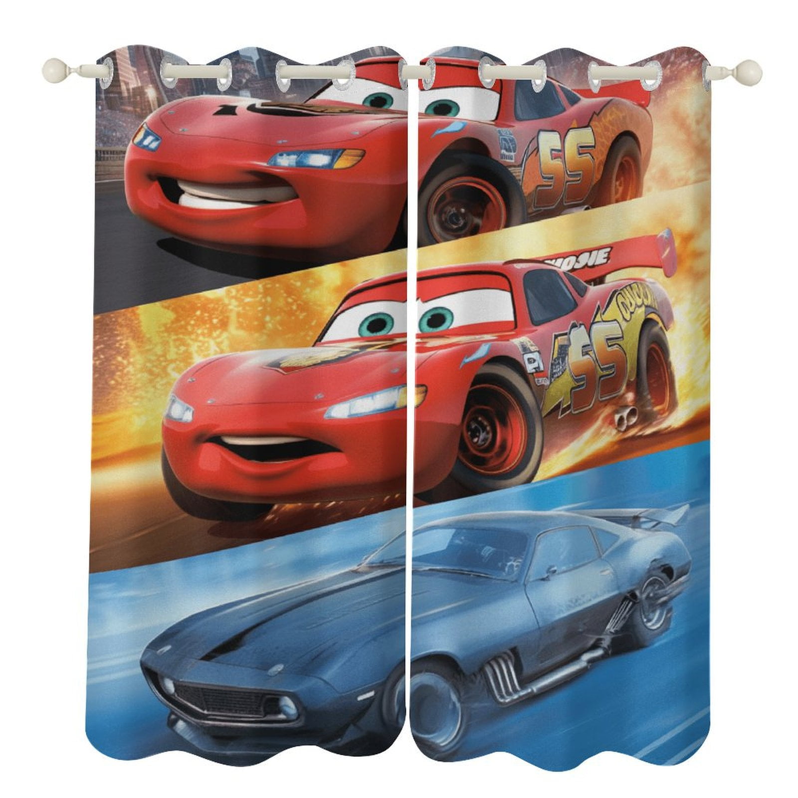 Lightning Pattern Race Car Suitable for Living Rooms with Perforated ...