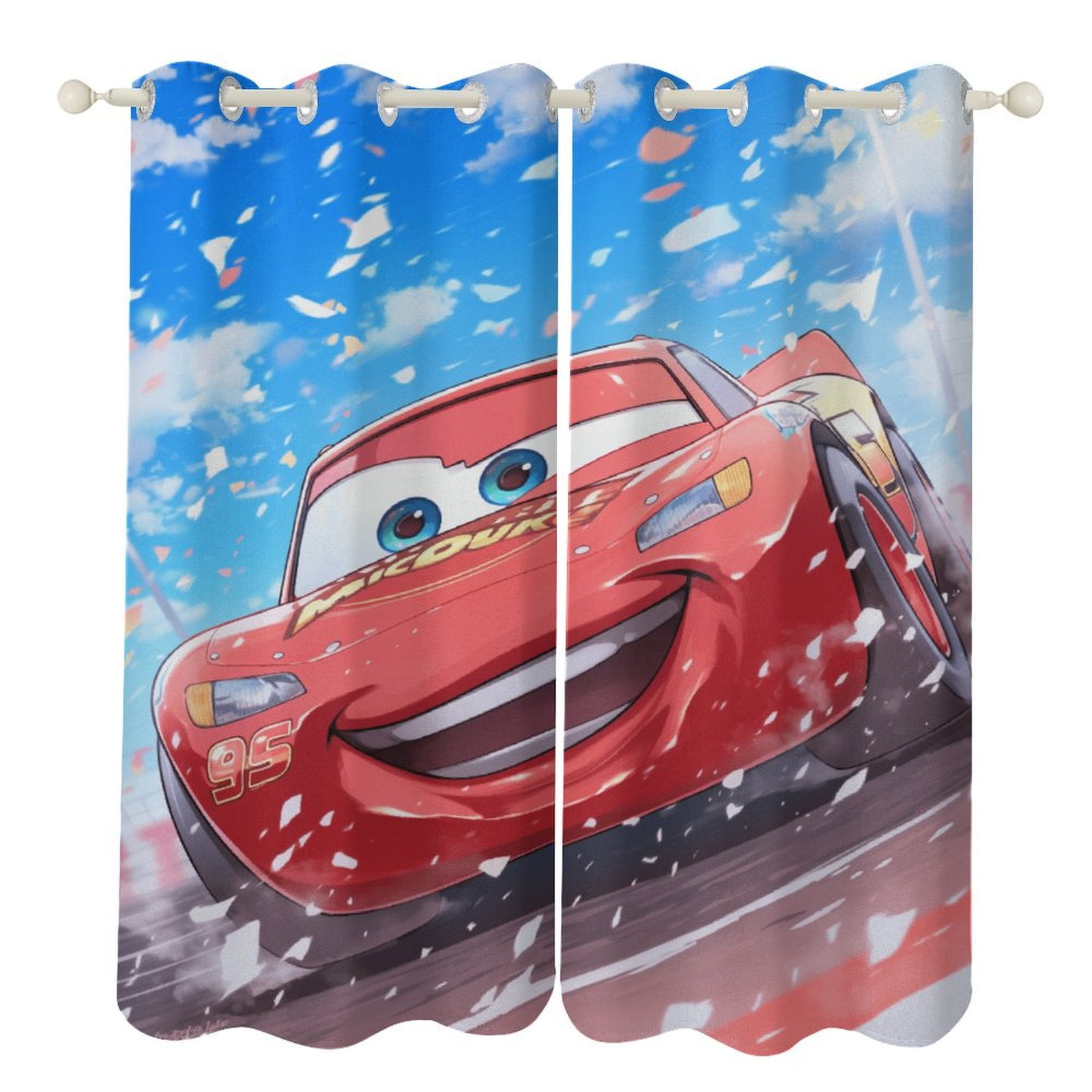 Lightning Pattern Race Car Suitable for Living Rooms with Perforated ...
