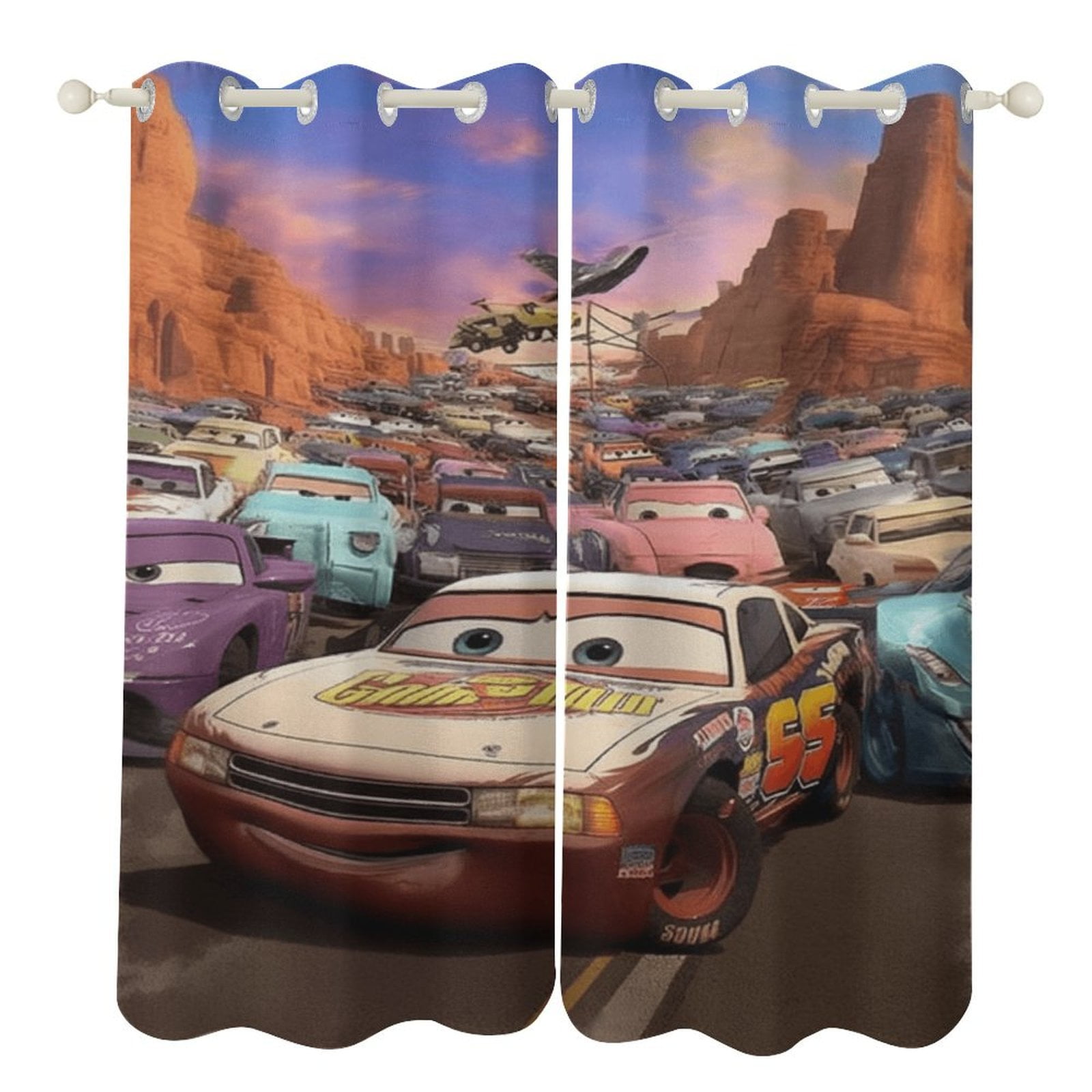 Lightning Pattern Race Car Suitable for Living Rooms with Perforated Insulation And Blackout ...