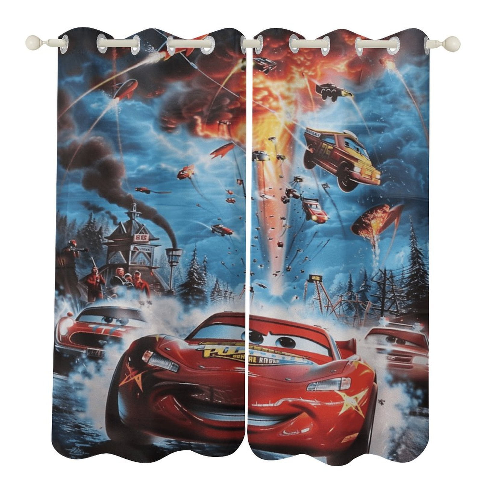 Lightning Pattern Race Car Suitable for Living Rooms with Perforated ...