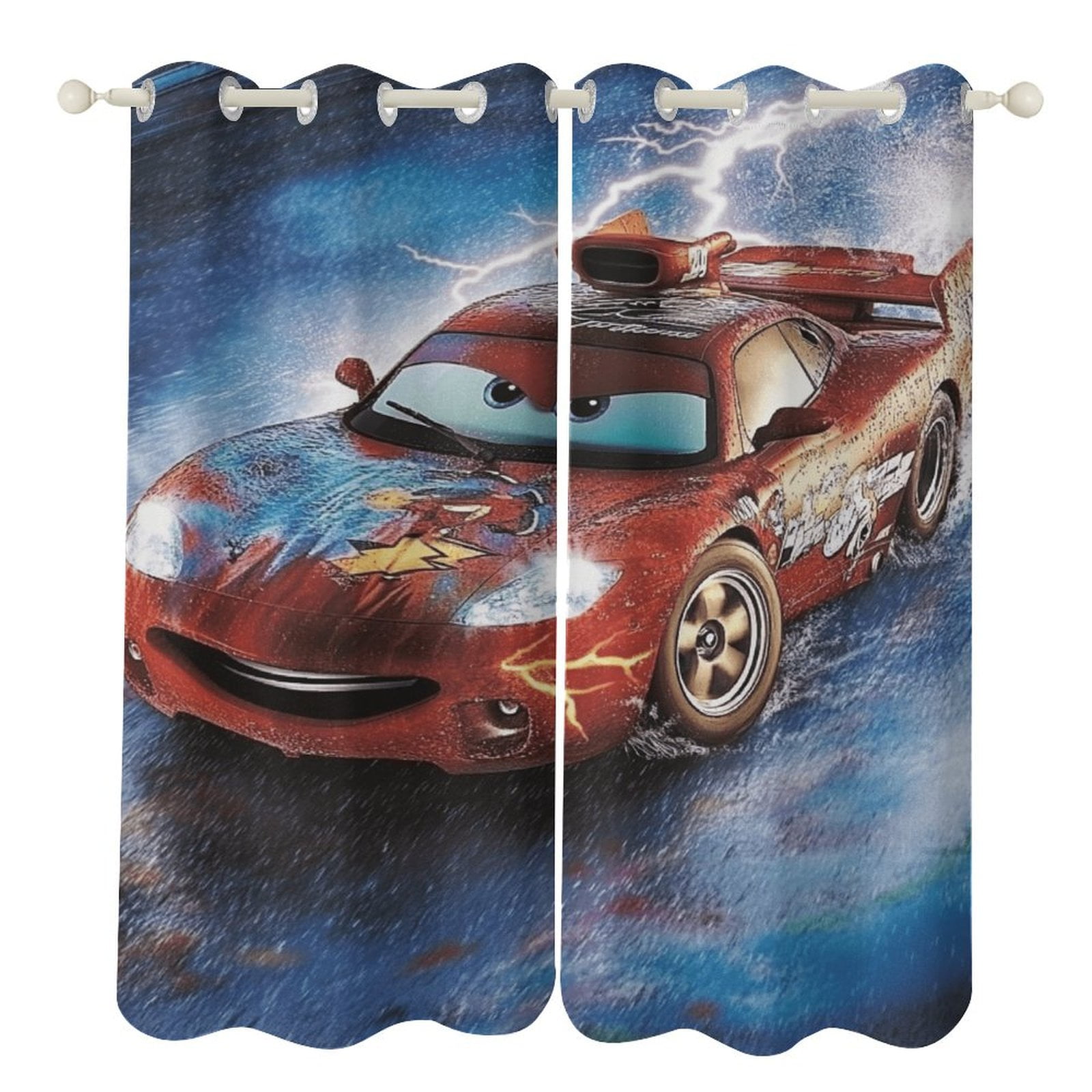 Lightning Pattern Race Car Suitable for Living Rooms with Perforated ...