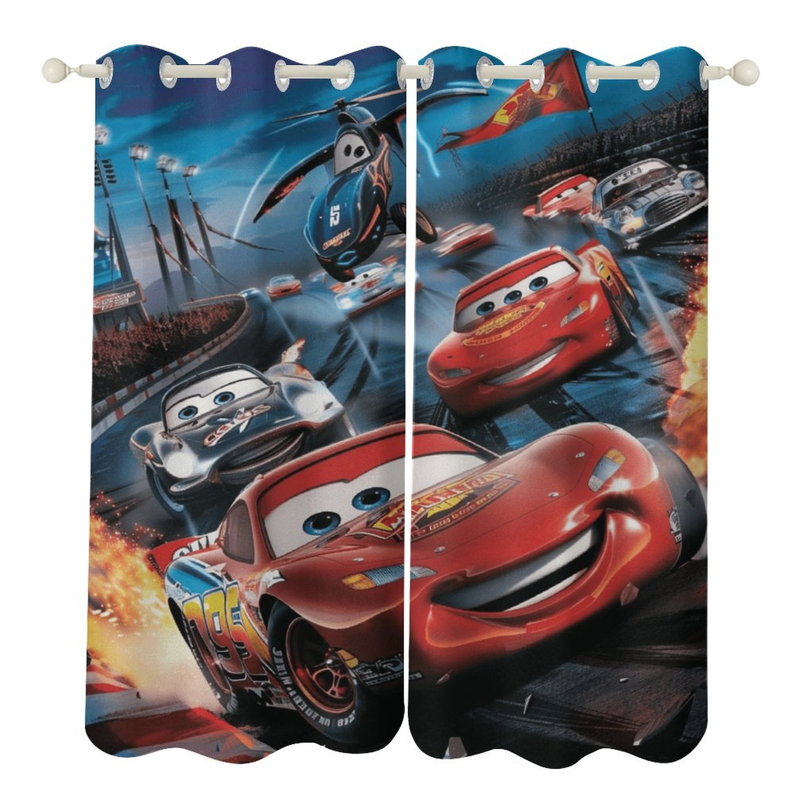 Lightning Pattern Race Car Suitable for Living Rooms with Perforated ...
