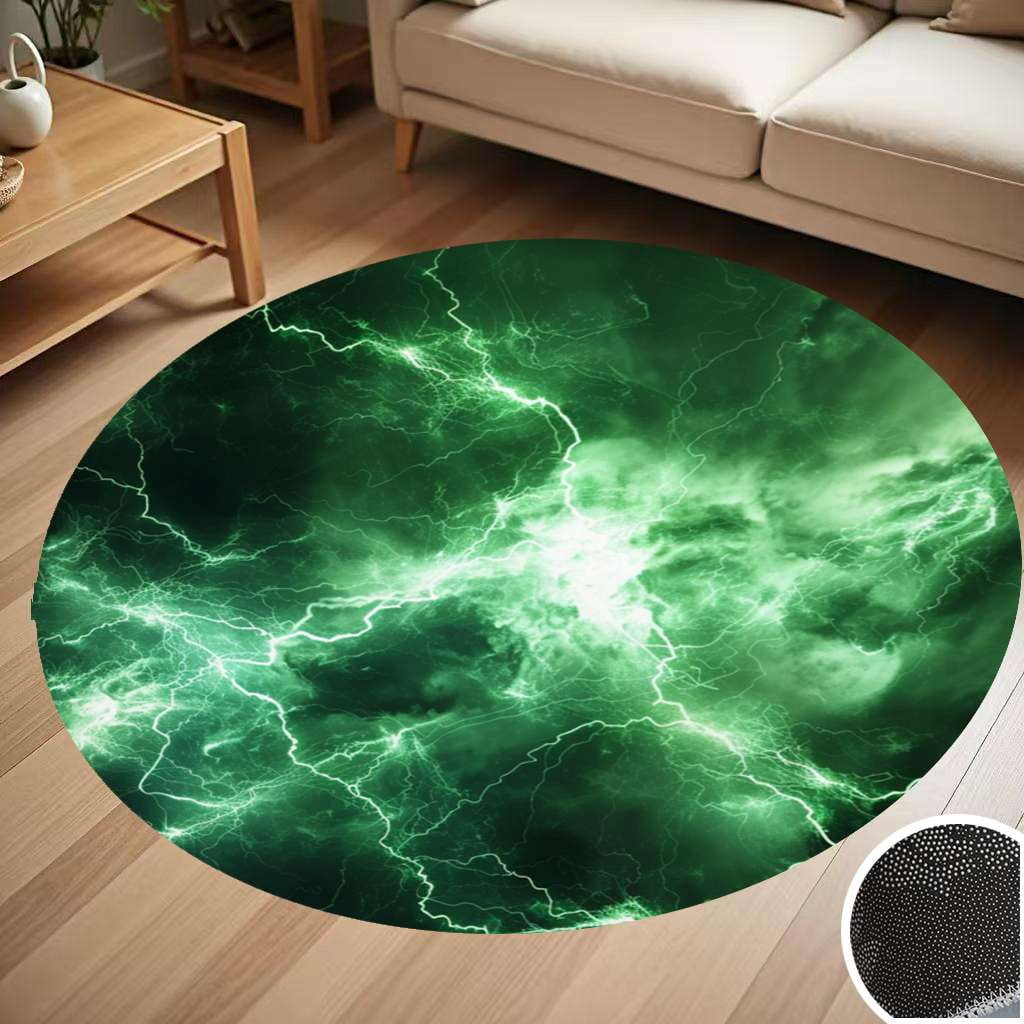 Lightning Pattern Round Carpet Living Room Bedroom Home Decoration ...
