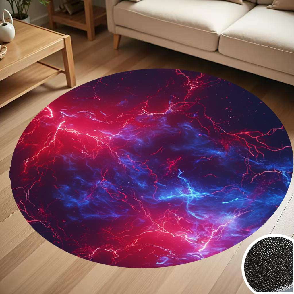 Lightning Pattern Round Carpet Living Room Bedroom Home Decoration ...