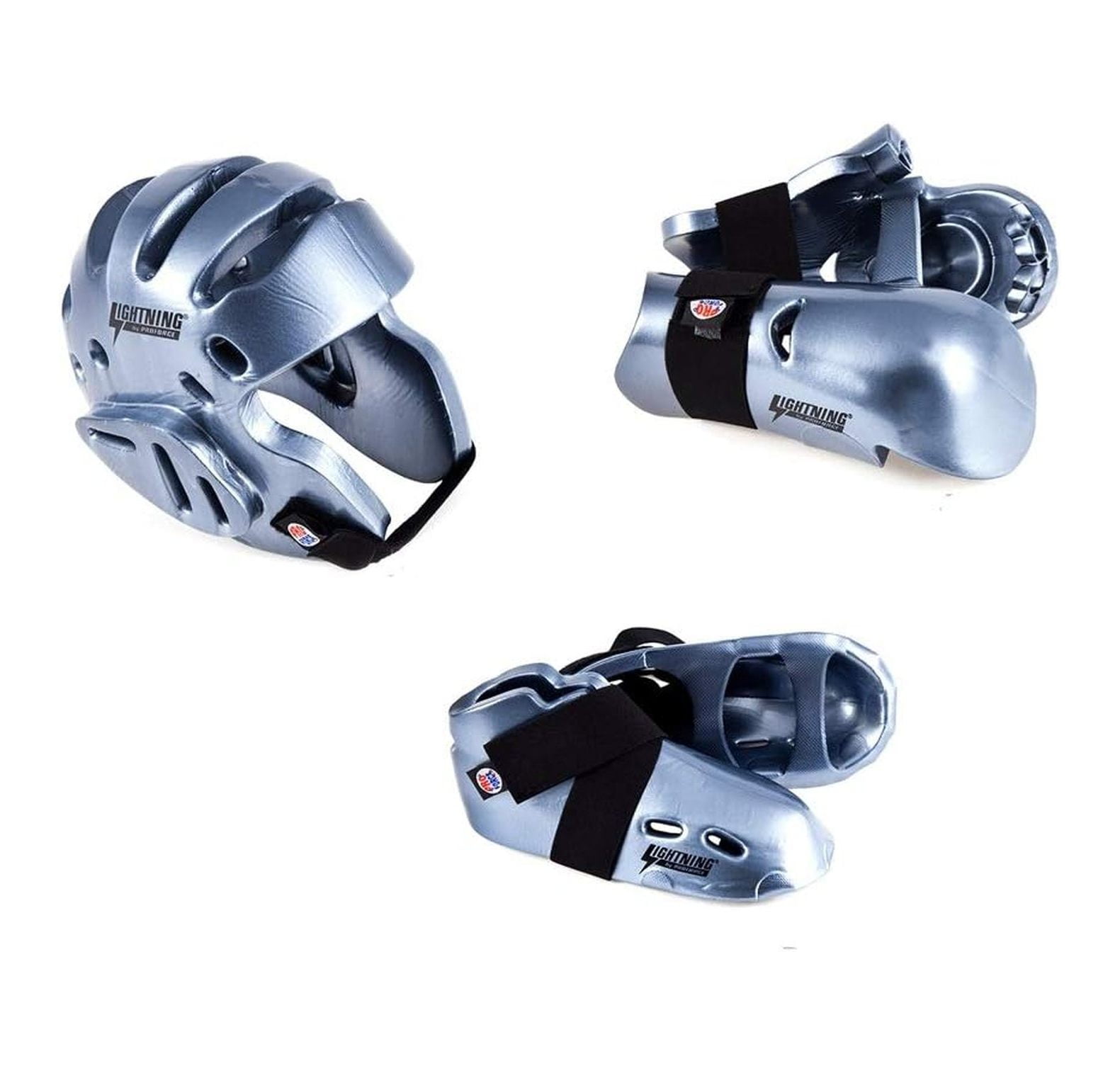 Lightning Silver Karate Sparring Gear Package Deal - Child Large ...