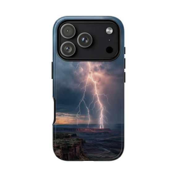 Lightning Storm Desert Canyon Dramatic Sky Thunder Phone Case 17 16 15 ...