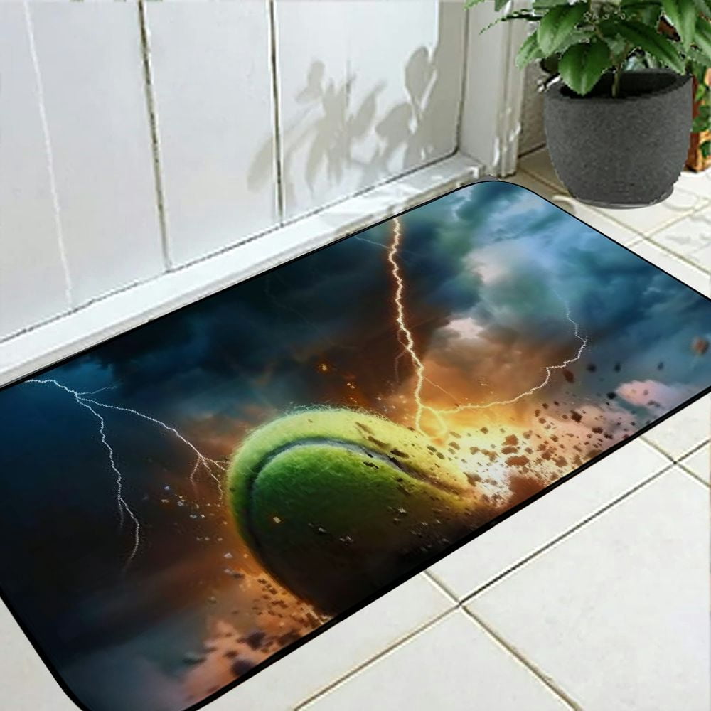 Lightning Tennis Entry Welcome Doormat , Kitchen, Porch, Mud Shoes ...