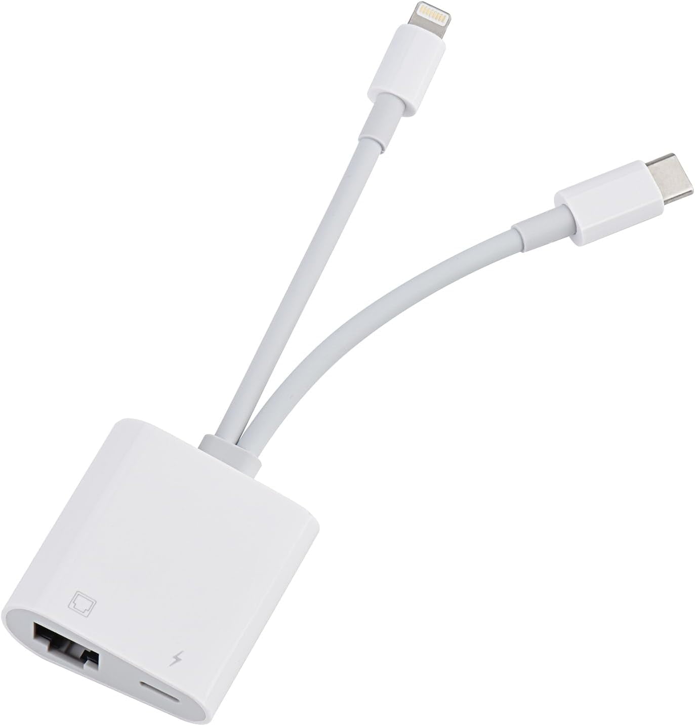 Lightning and USB C to Ethernet Adapter,2 in 1 RJ45 Ethernet LAN ...