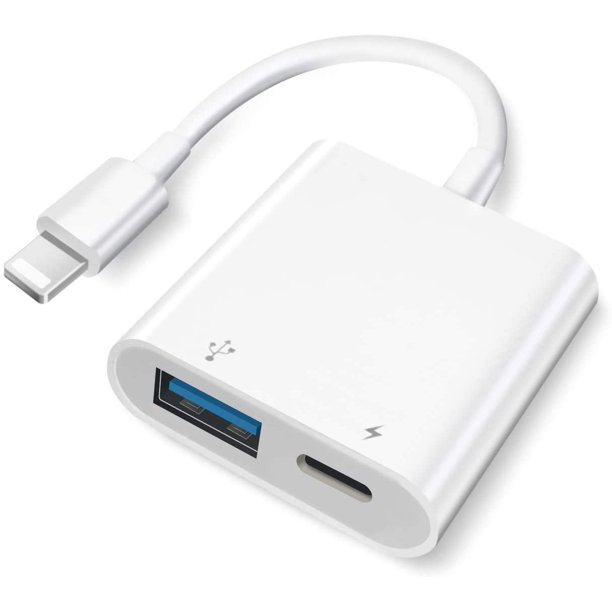 Lightning to USB Camera Adapter for iPhone, USB OTG Adapter with Fast ...