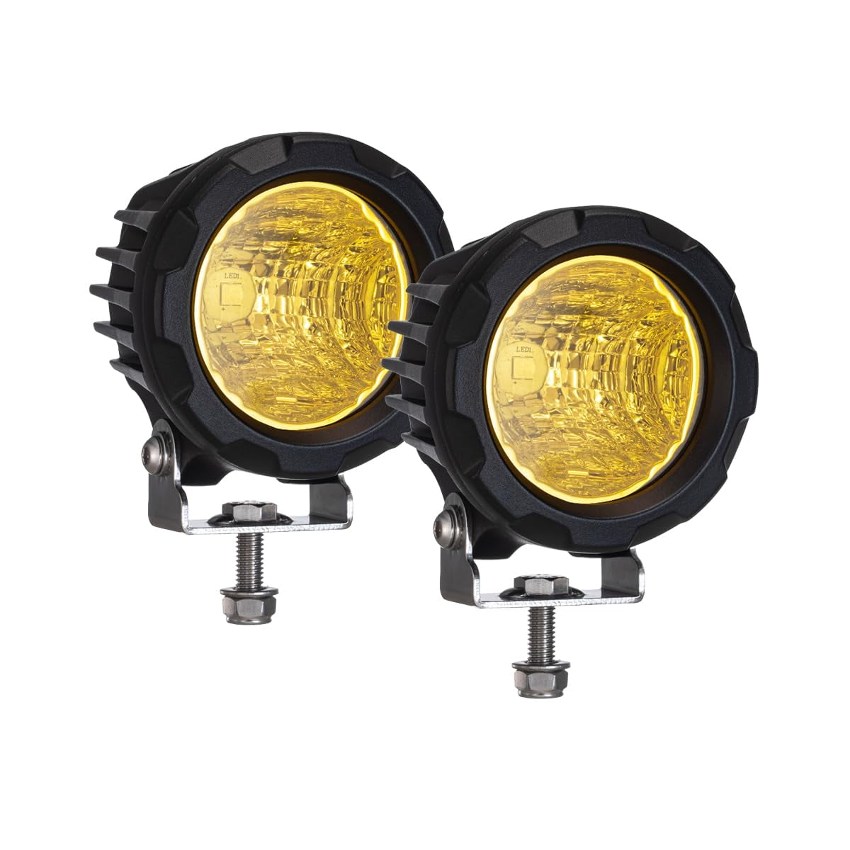 Lightronic Super Bright Offroad STF9 3.4" Round Motorcycle LED Pods ...