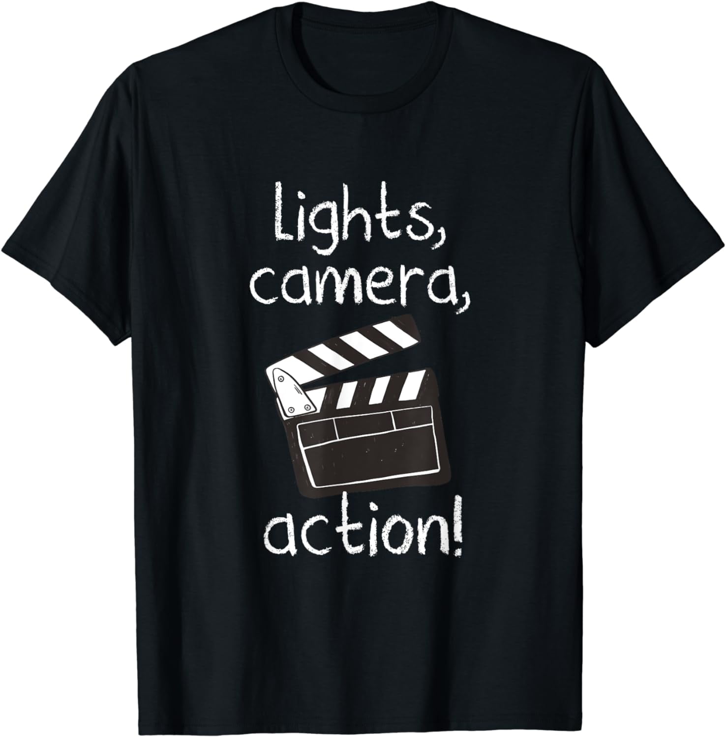 Lights Camera Action Movie Director Movie Clapper Board Gift T-Shirt ...