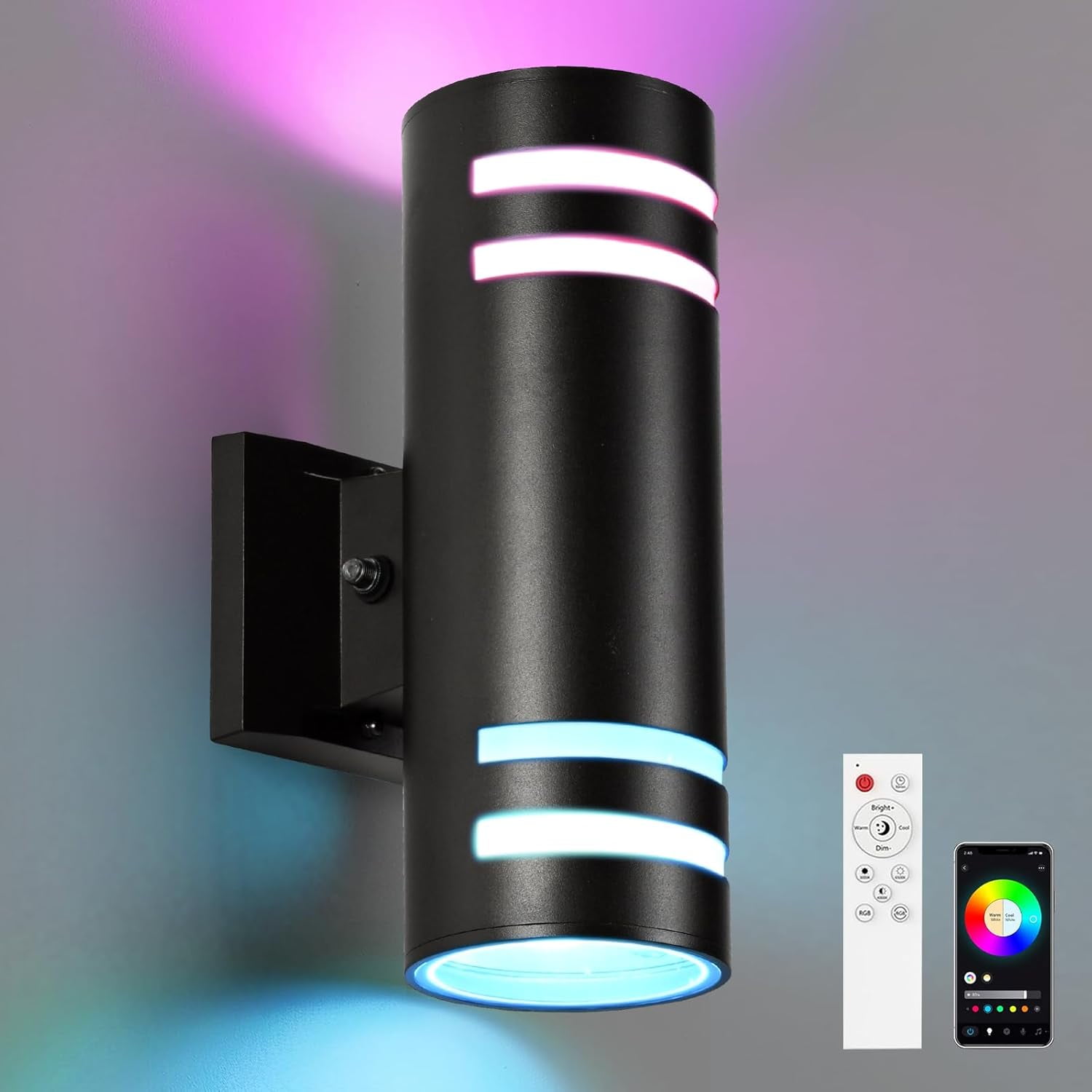 Up and Down Lights Outdoor Wall Lights 1 , Color Changing Outdoor Wall ...