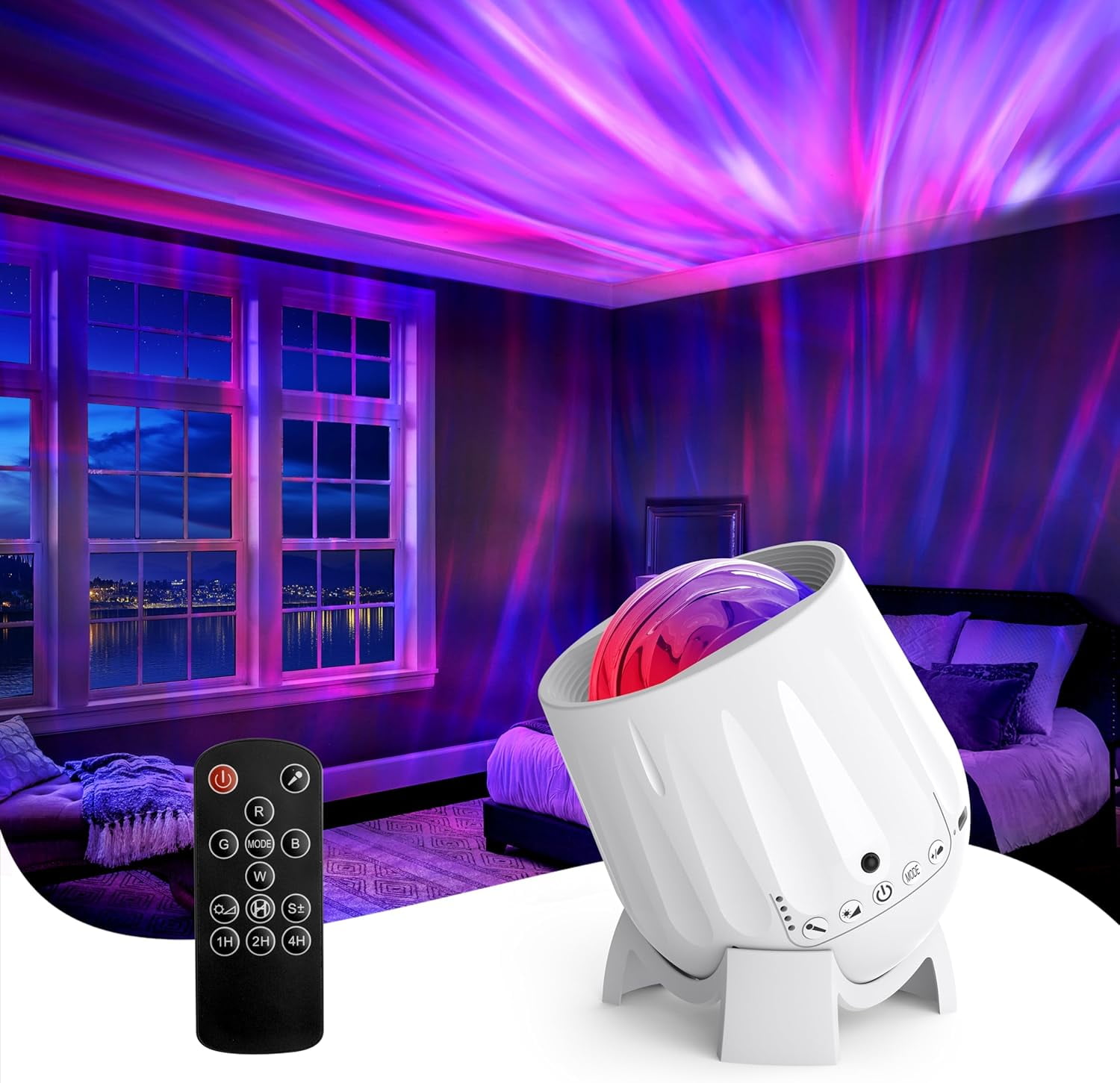Lights Projector, Galaxy Projector Night Light with Remote Control ...