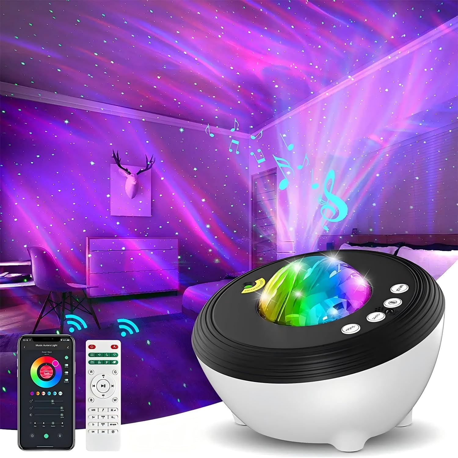 Lights Projector with 33 Effects, Speaker, White Noise, Ceiling ...