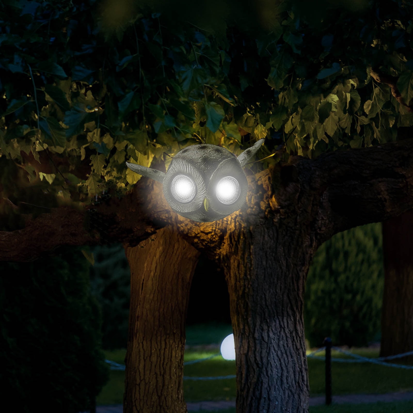 Lights Statue Of Solar Powered Rope Owl Garden Statue Outdoor Light ...