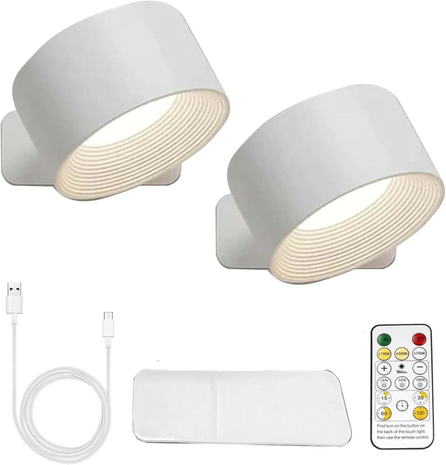 Lights of Sweden Wall Lights, 3 Color Modes 3 Brightness Levels 360 ...