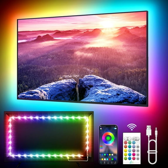 Lights for TV, 23ft Backlights for 75-100in TV, Backlight with Music ...