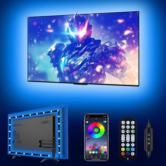 Lights for TV Backlight, 13.1ft Light Strip for 40-65 Inch Behind ...