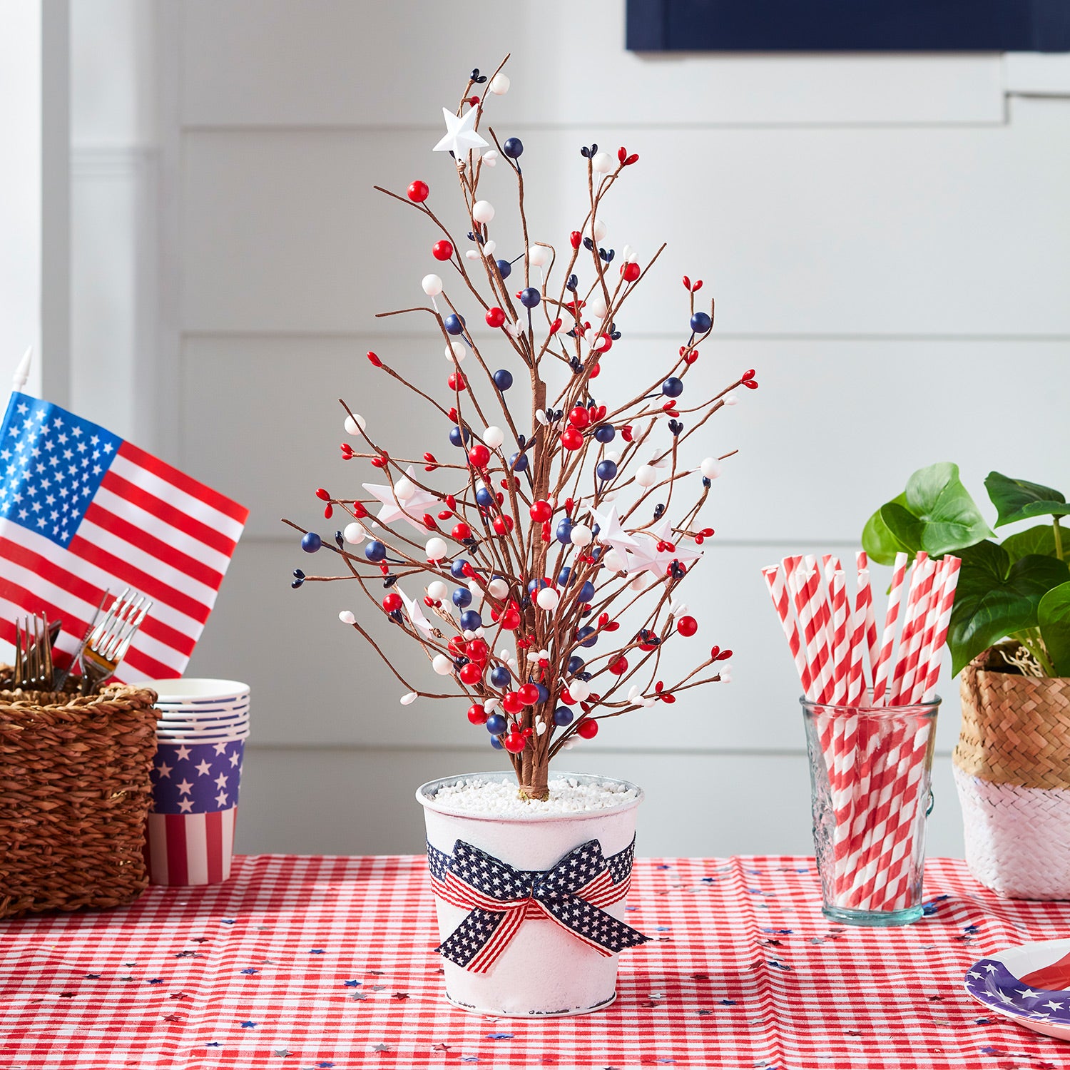 Kurt Adler Capiz American Flag Inspired Star Treetop - Walmart.com