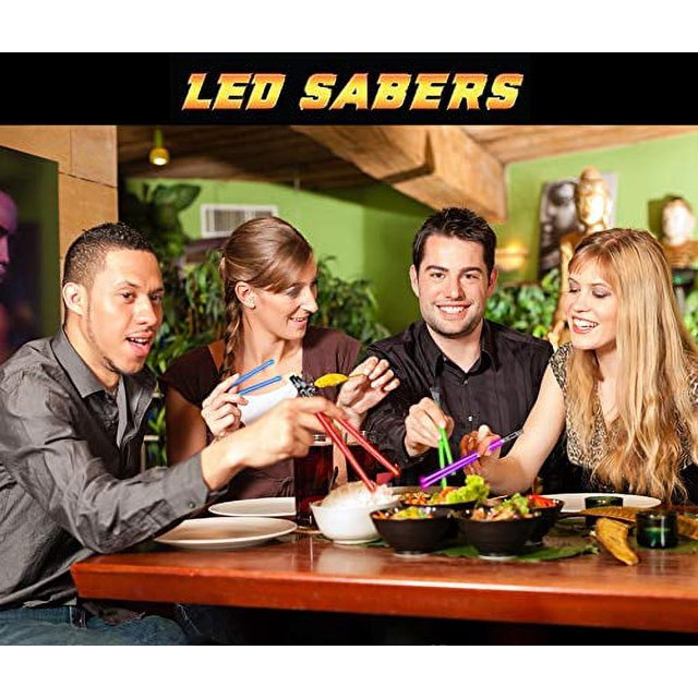 Lightsaber Chopsticks Light Up - LED Glowing Light Saber Chop Sticks ...