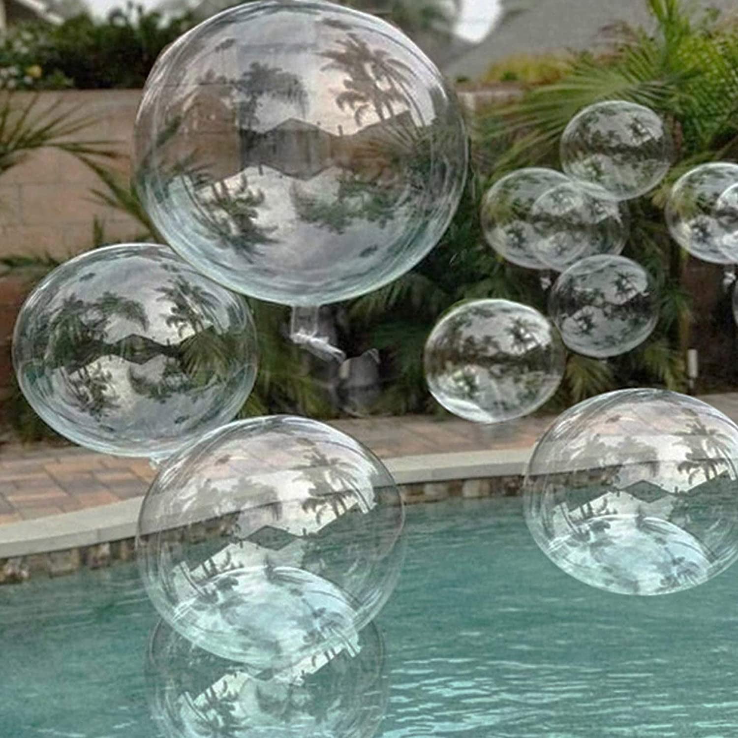 Lightsfever 50pc Clear Balloons, Bobo Balloons 22 inch, Transparent ...