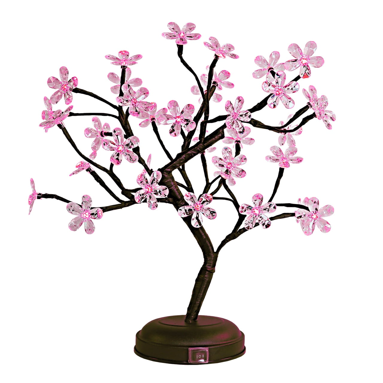 Lightshare 18-inch Crystal Flower LED Bonsai Tree, Pink Light - Walmart.com