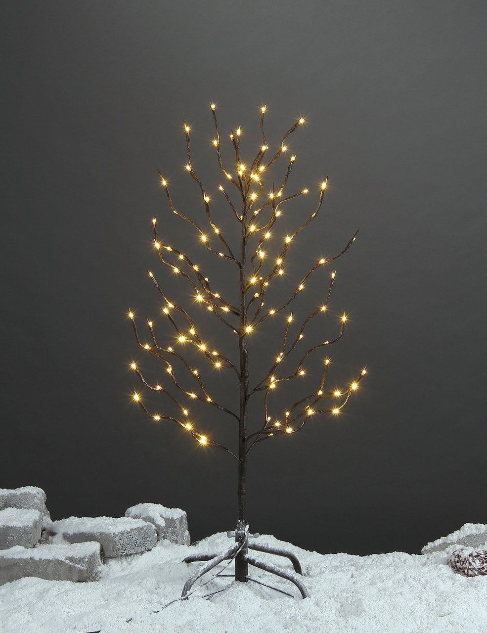 Lightshare 3 ft. 112 LED Lights Star Light Tree, Warm White, Brown ...