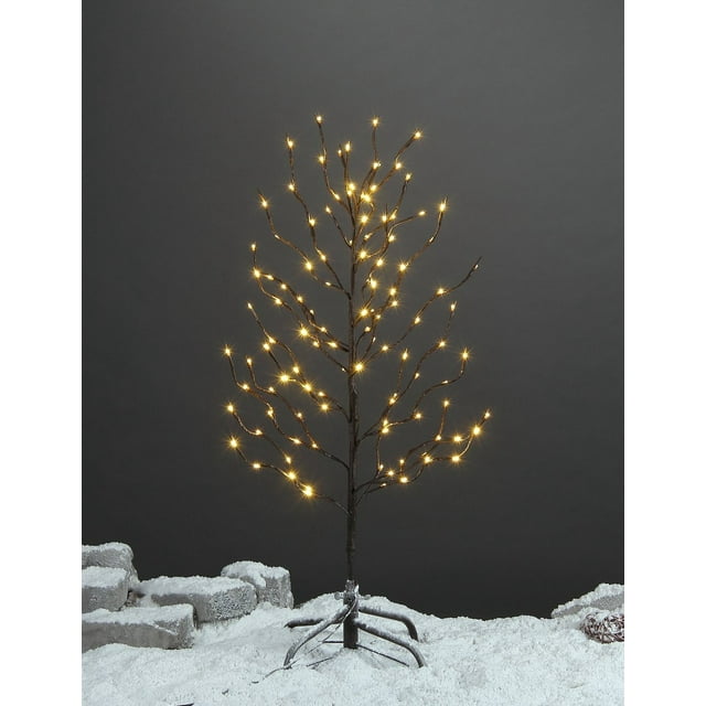 Lightshare 3 ft. 112 LED Lights Star Light Tree, Warm White, Brown ...