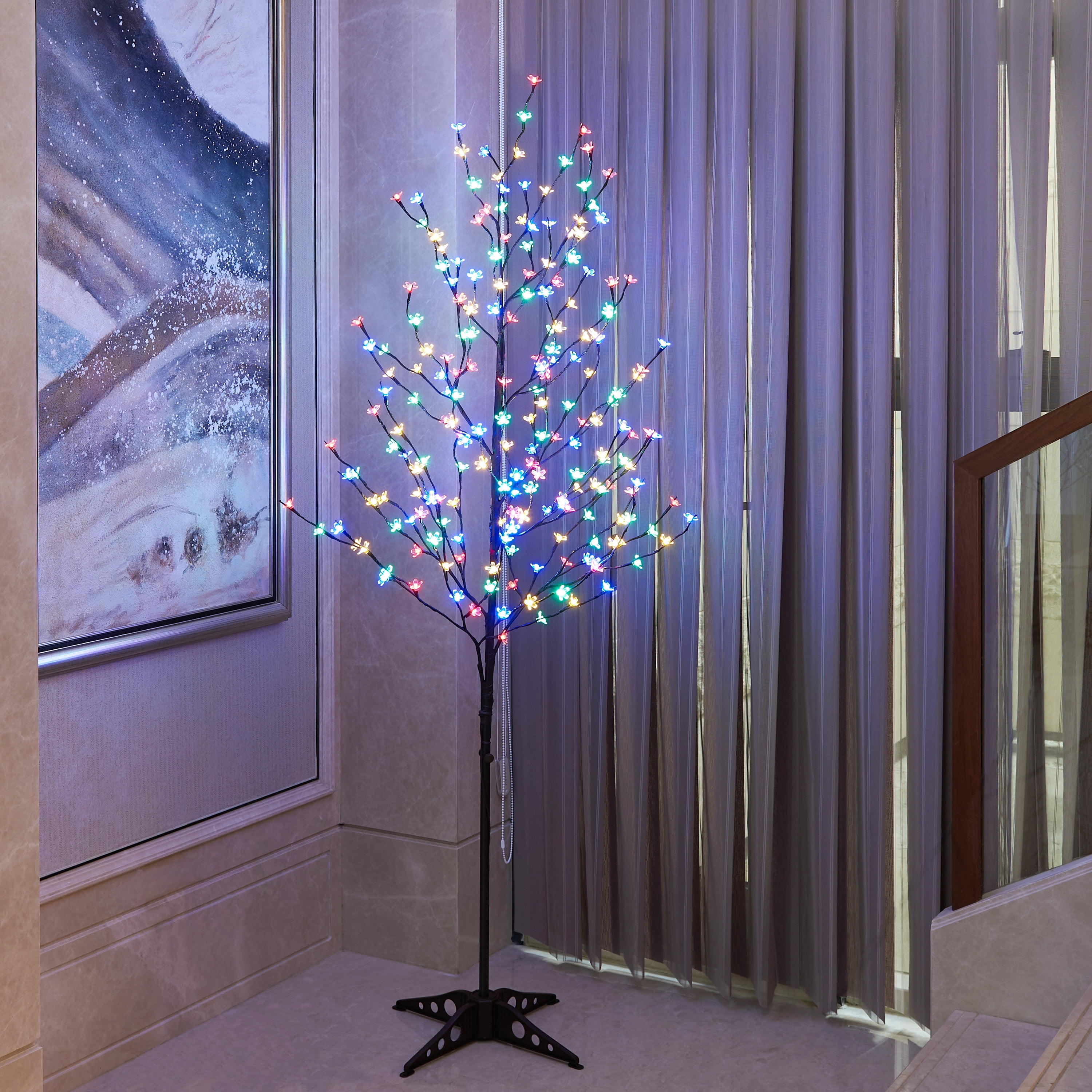 Lightshare 6.5FT LED Lighted Cherry Blossom Tree, 208 LED Warm White to ...