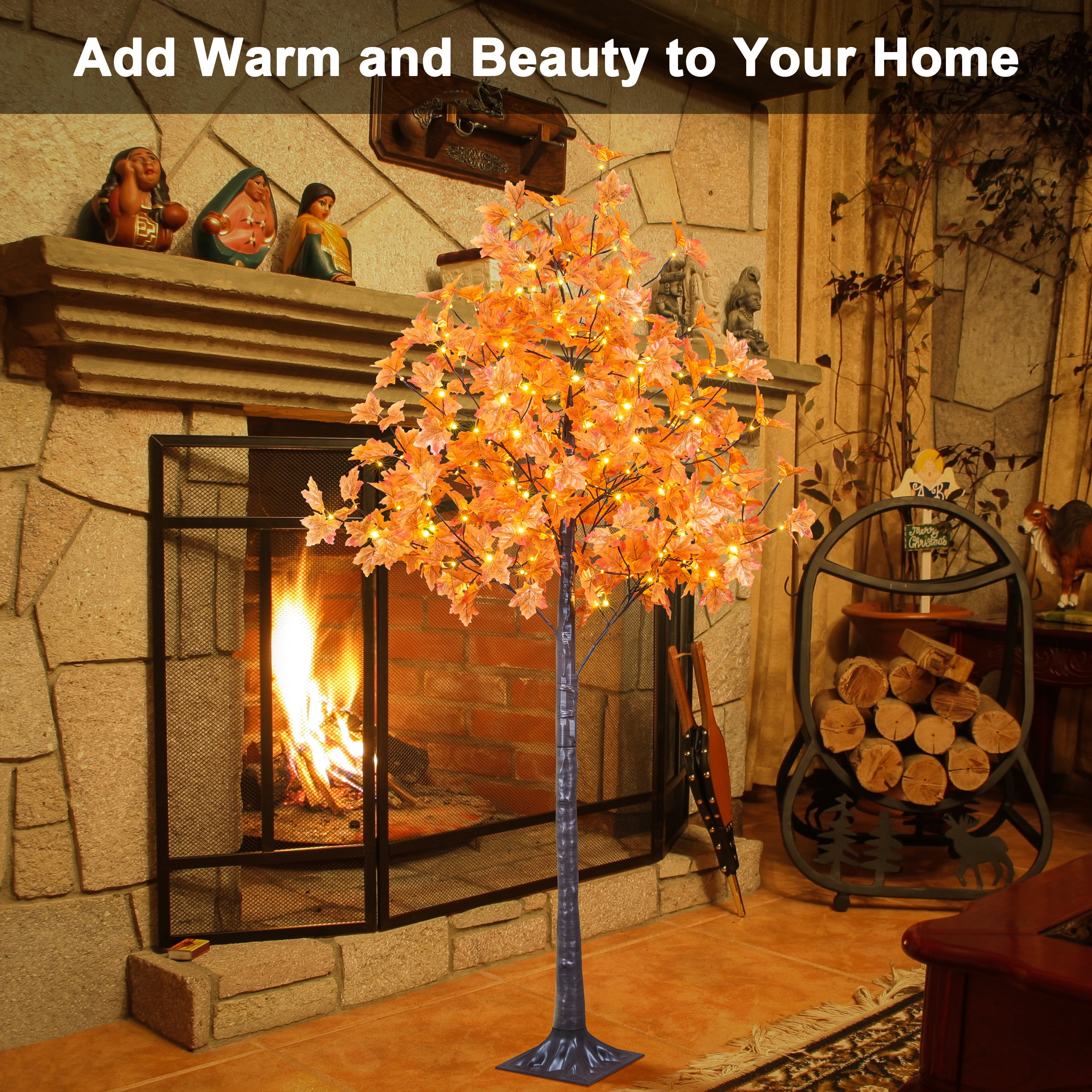 Lightshare 7FT LED Lighted Maple Tree - Dotted with 208 Warm White LED ...