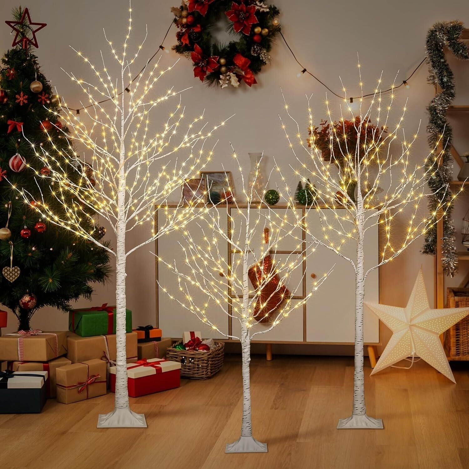 Lightshare Lighted Birch Twig Tree with Fairy Lights 4FT, 6FT and 8FT ...