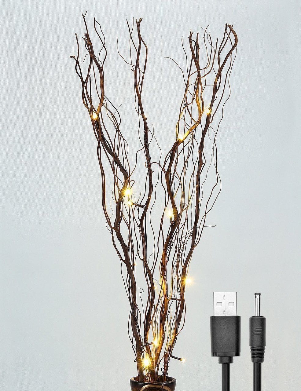 Lightshare 36 inches LED Lighted Willow Branches - Natural Twig Vase ...