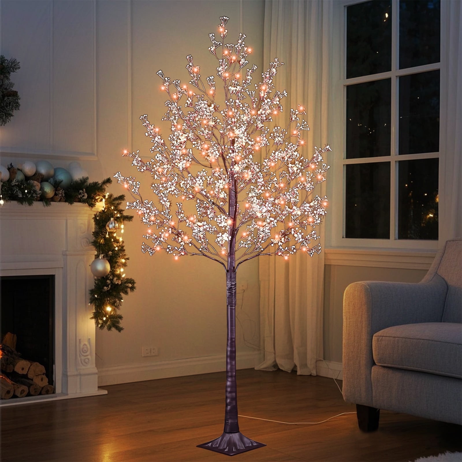 Rirool 6FT LED Gypsophila Tree Warm White Lights - Artificial Baby's ...