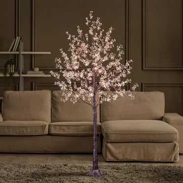 6FT Lighted Birch Tree 840 LEDs Warm White Lights with Twinkle Lights ...