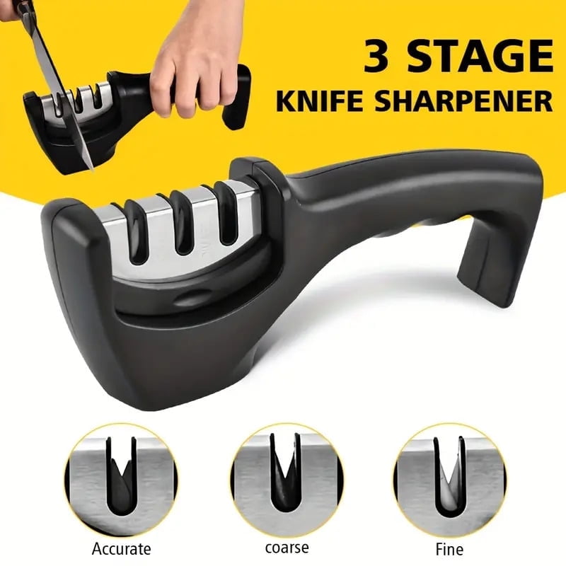 Lightsmax 3-Stage Diamond Sharpening Tool, V-Shape Knife Sharpener with ...