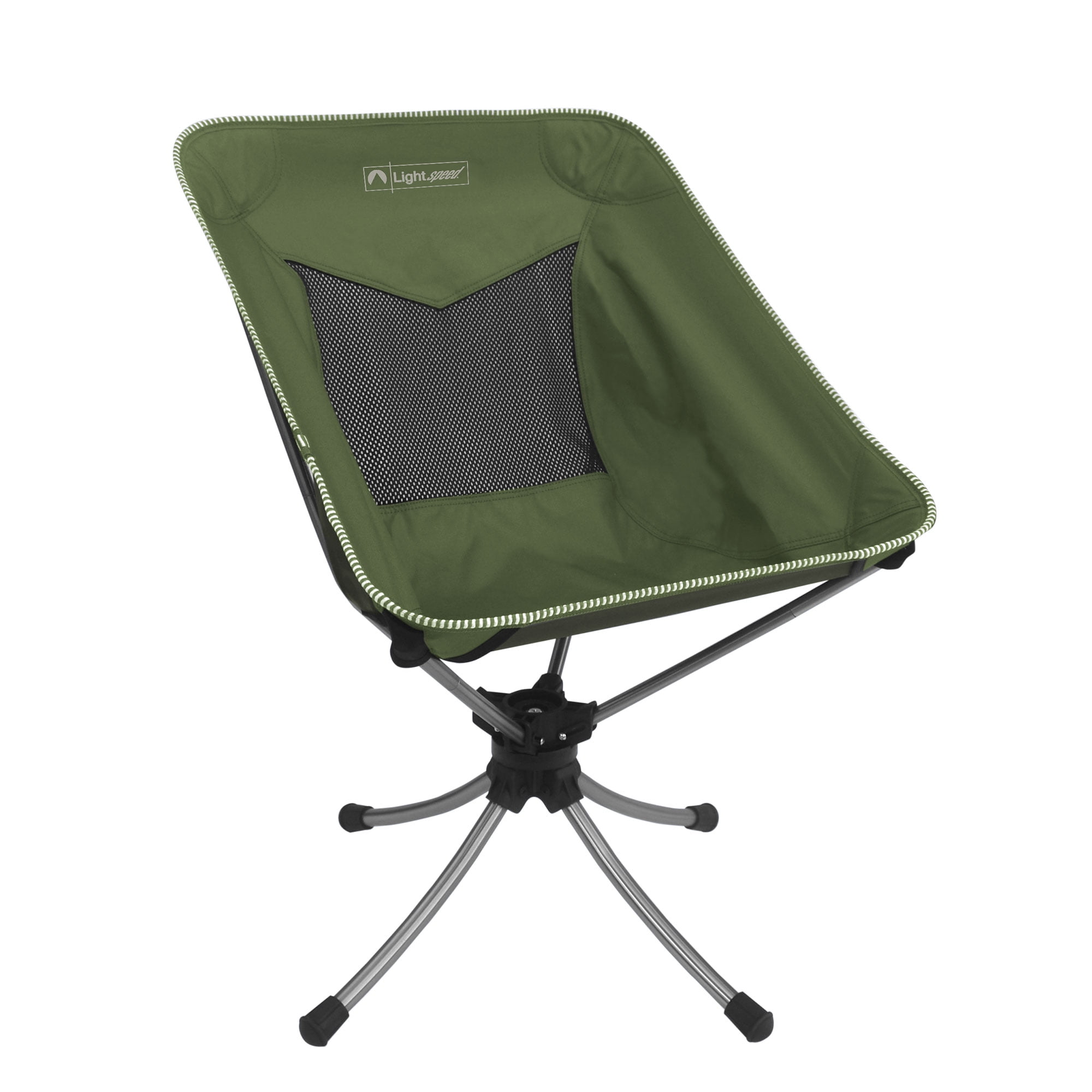Lightspeed Outdoors Short Swivel Camp Chair, Green, 1 - Walmart.com