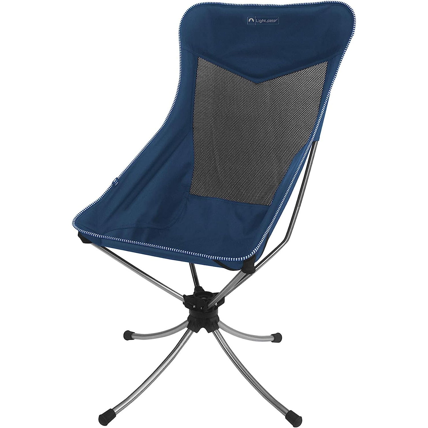 Lightspeed Outdoors Tall Swivel Camp Chair, Outdoor Seating, Blue ...