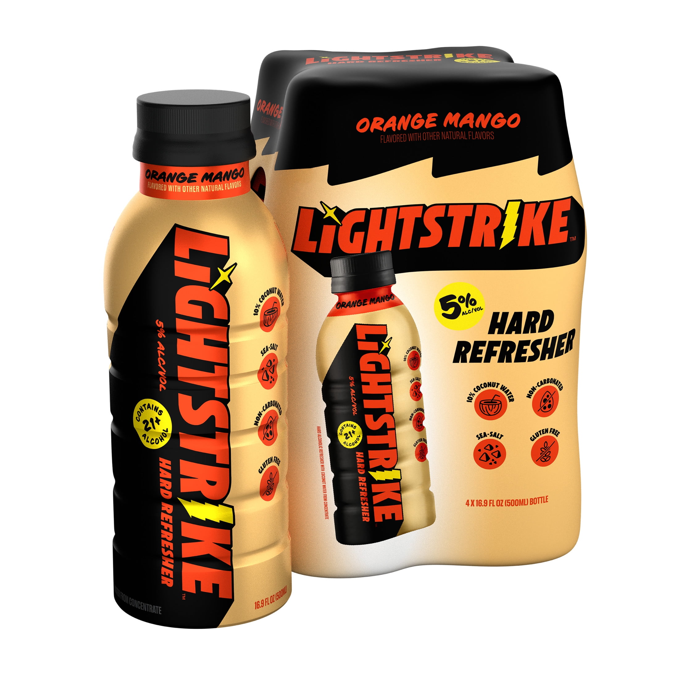 Light Strike Lightstrike Hard Refresher Orange Mango 4 Pack 16.9 fl oz ...
