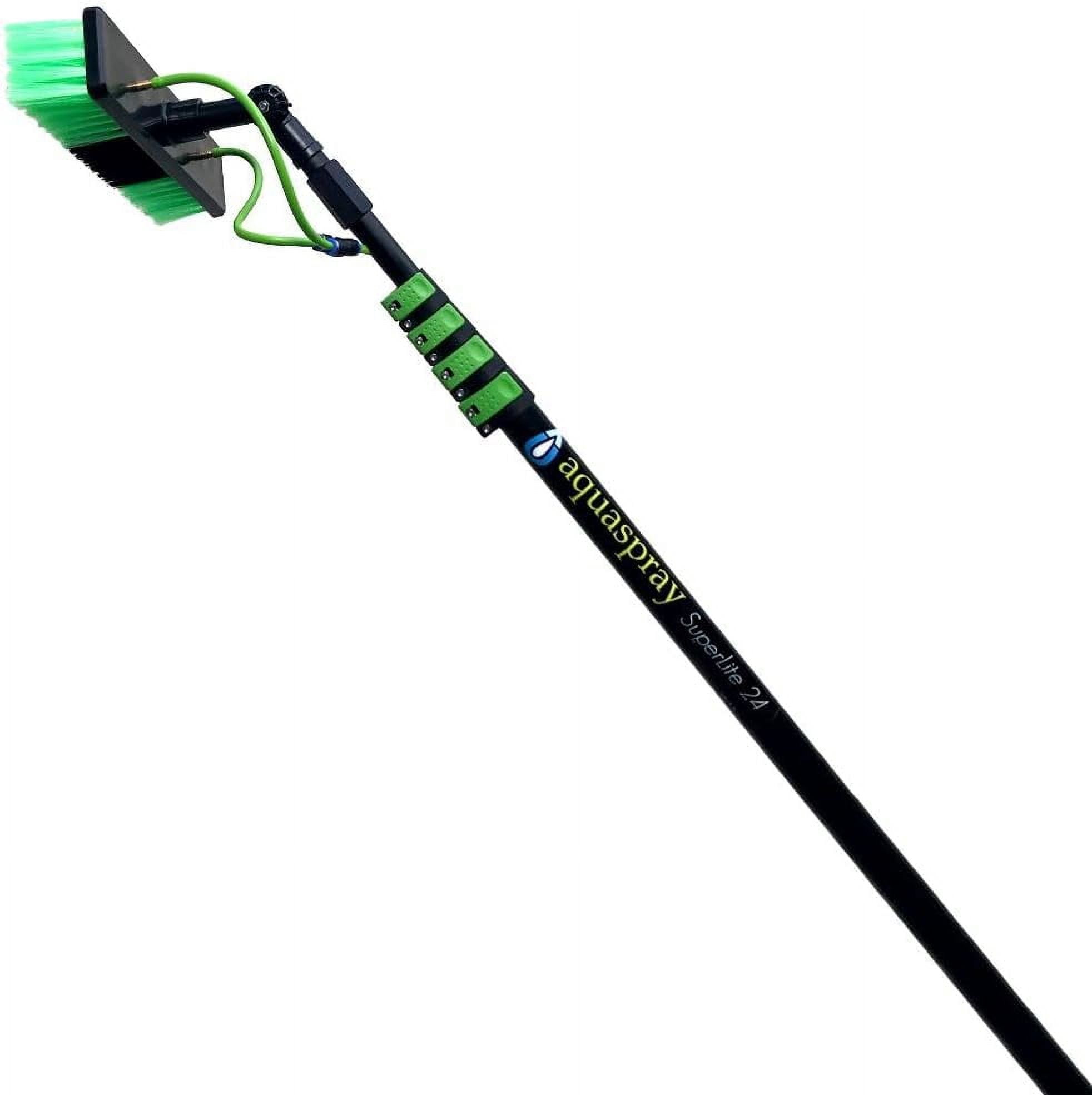 Lightweight 24 Feet Solar Panel Cleaning Brush & Pole Water Fed Pole ...