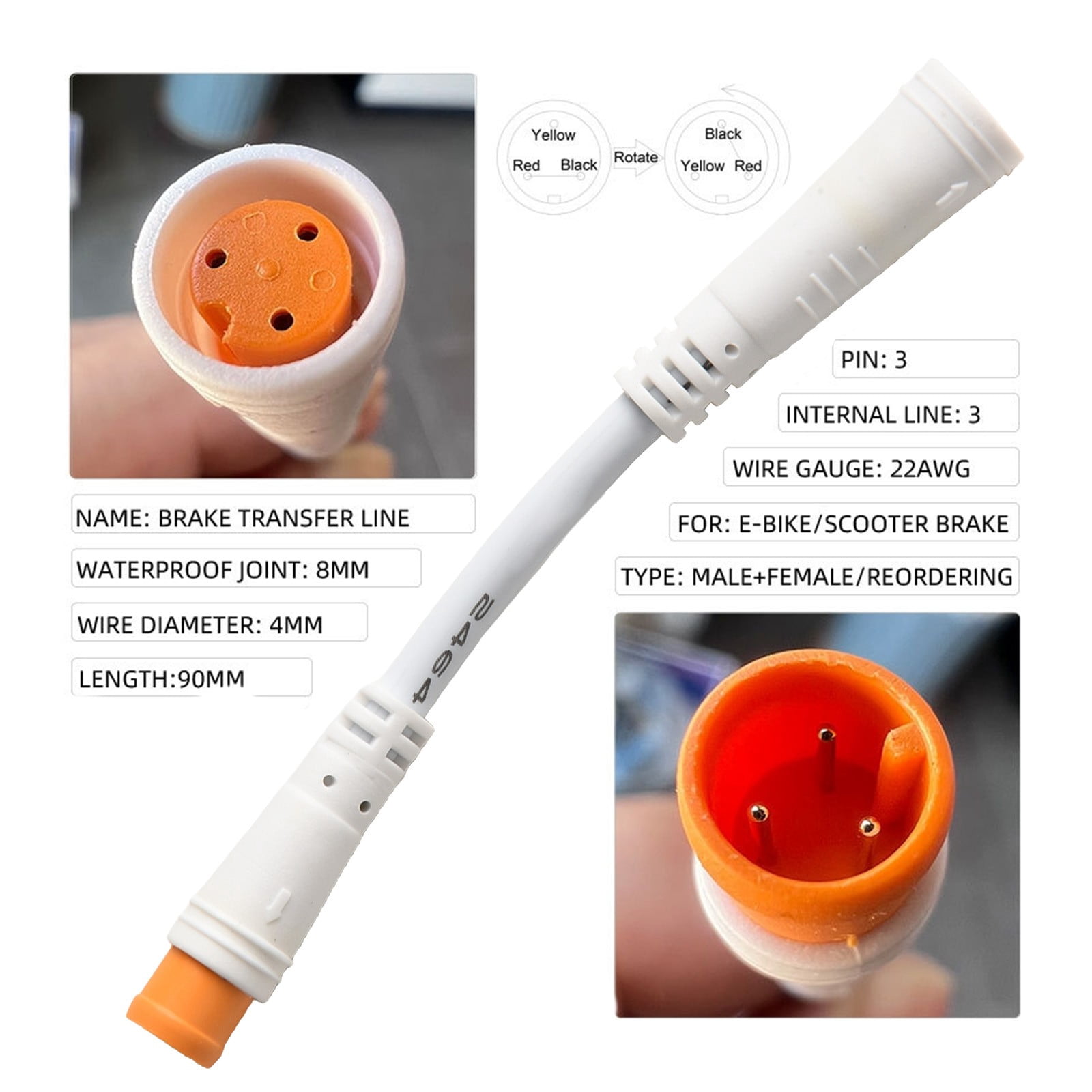 Lightweight 3 Pin Electric Bike Brake Handle For Bafang Ebike Hall ...
