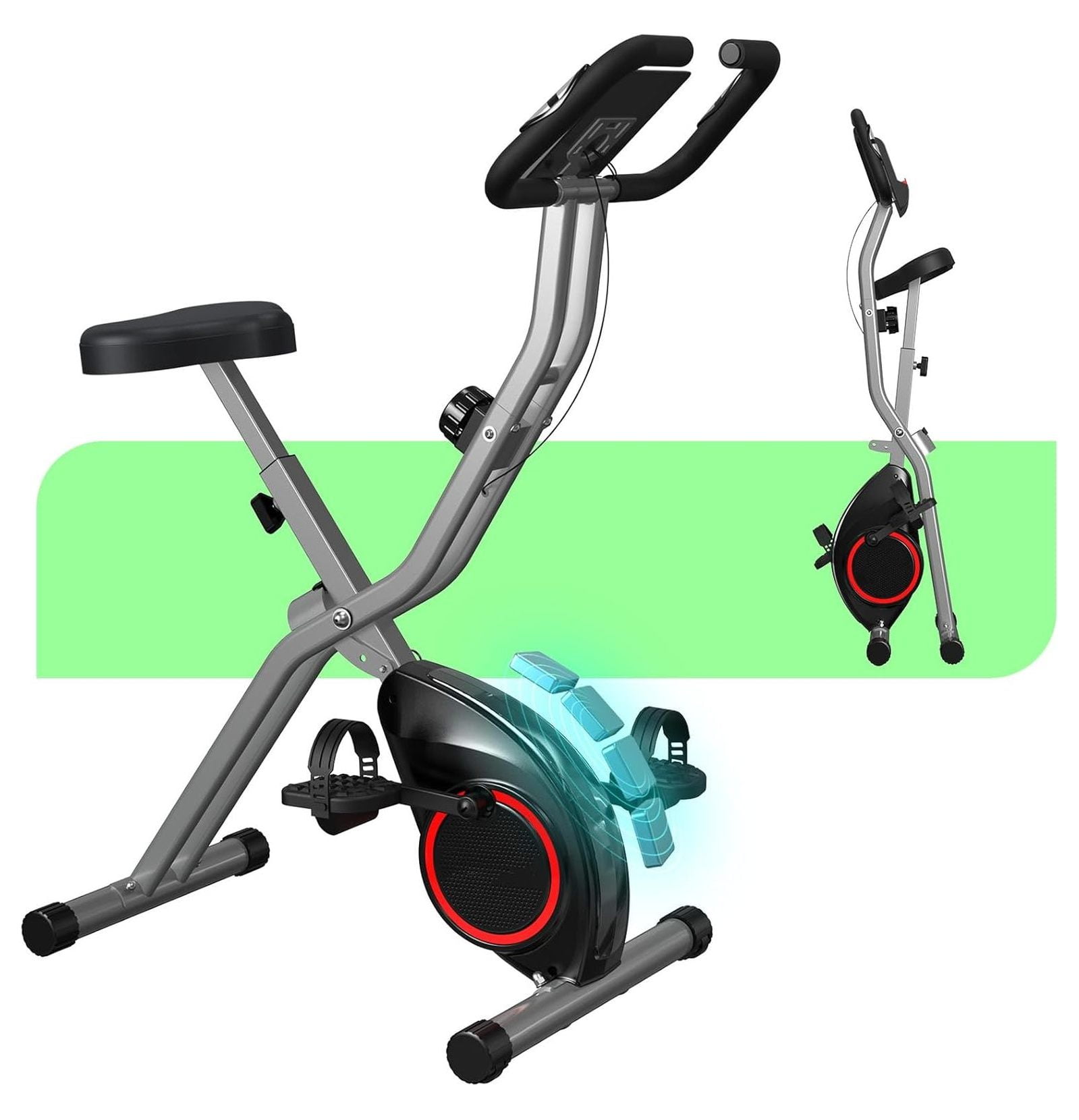 Lightweight 33LB Foldable Exercise Bike for Small Apartments ...