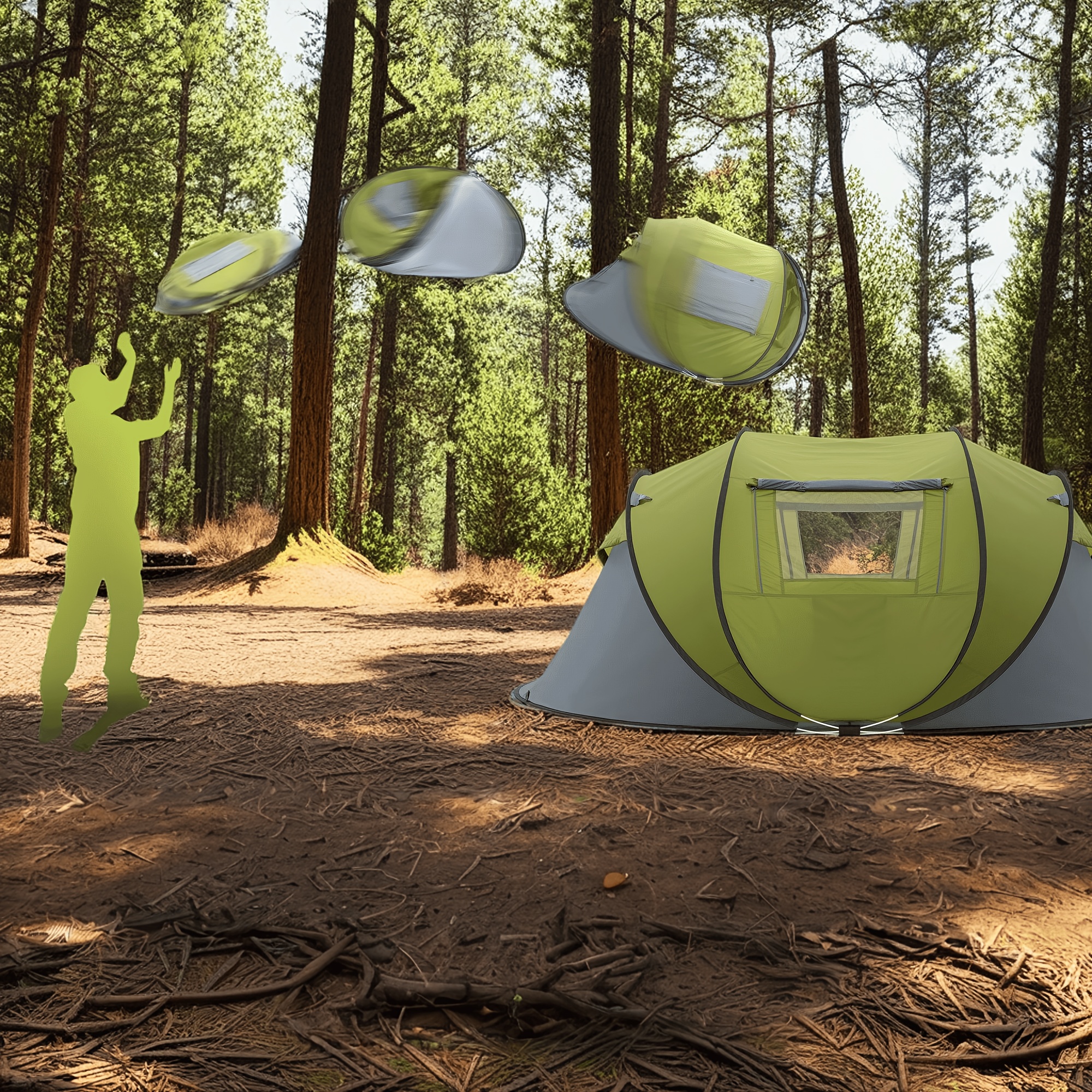 Lightweight 4-Person Tent - Instant Setup Camping, Backpacking, And ...