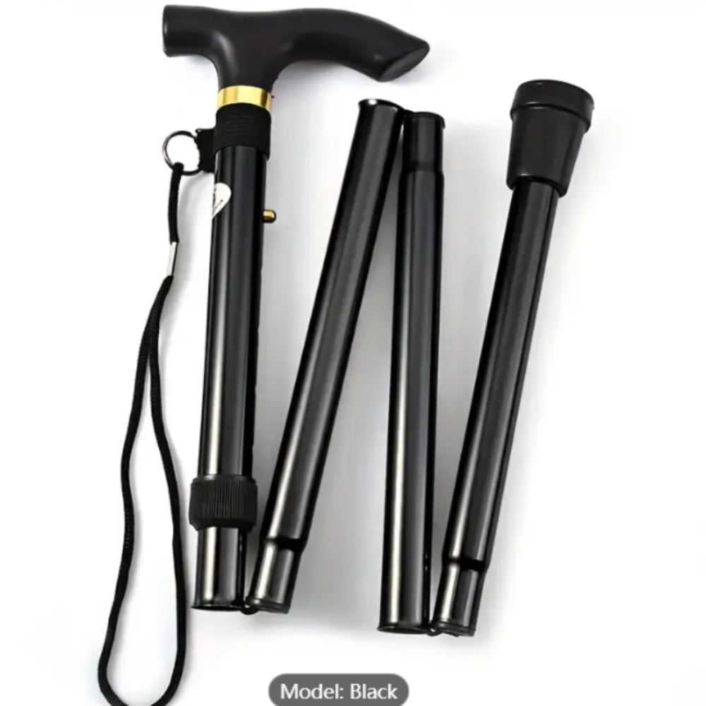 Lightweight Adjustable 4-Section Trekking Pole with Rubber Tip Non-Slip ...
