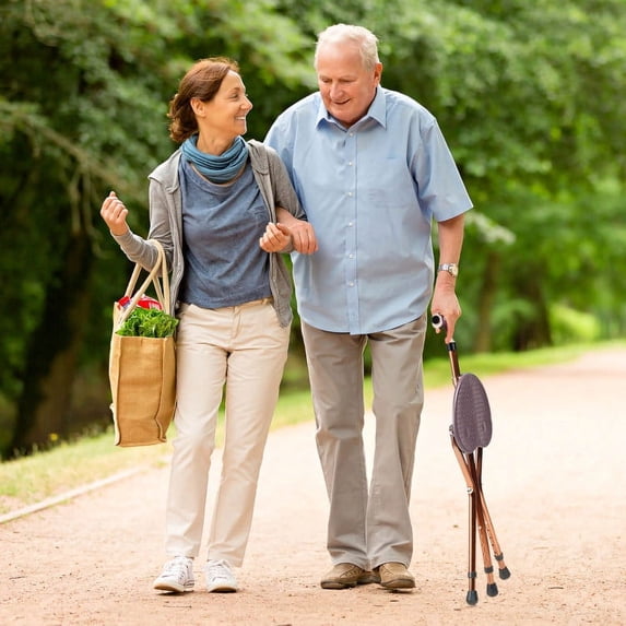 Lightweight Adjustable Folding Cane Seat with LED Light, Portable ...