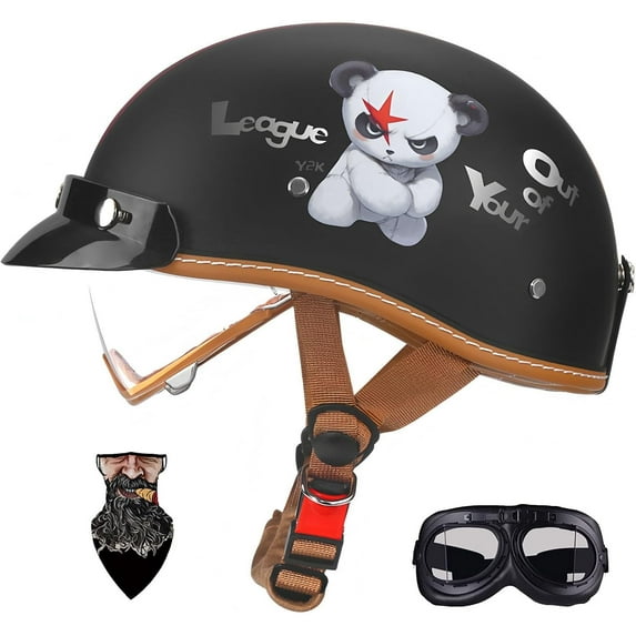 Lightweight Adult Motorcycle Half Helmet with 709S ABS Shell ...