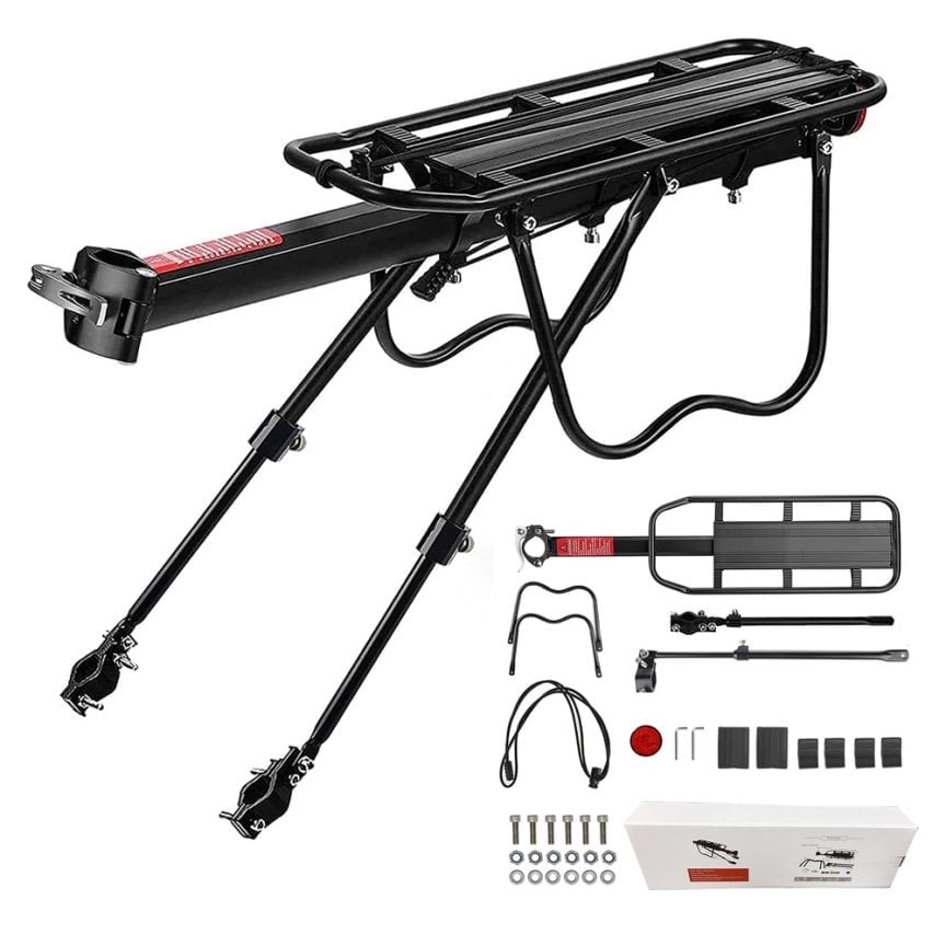 Lightweight Aluminum Alloy Bicycle Rear Rack -Semi-quick release Bike ...