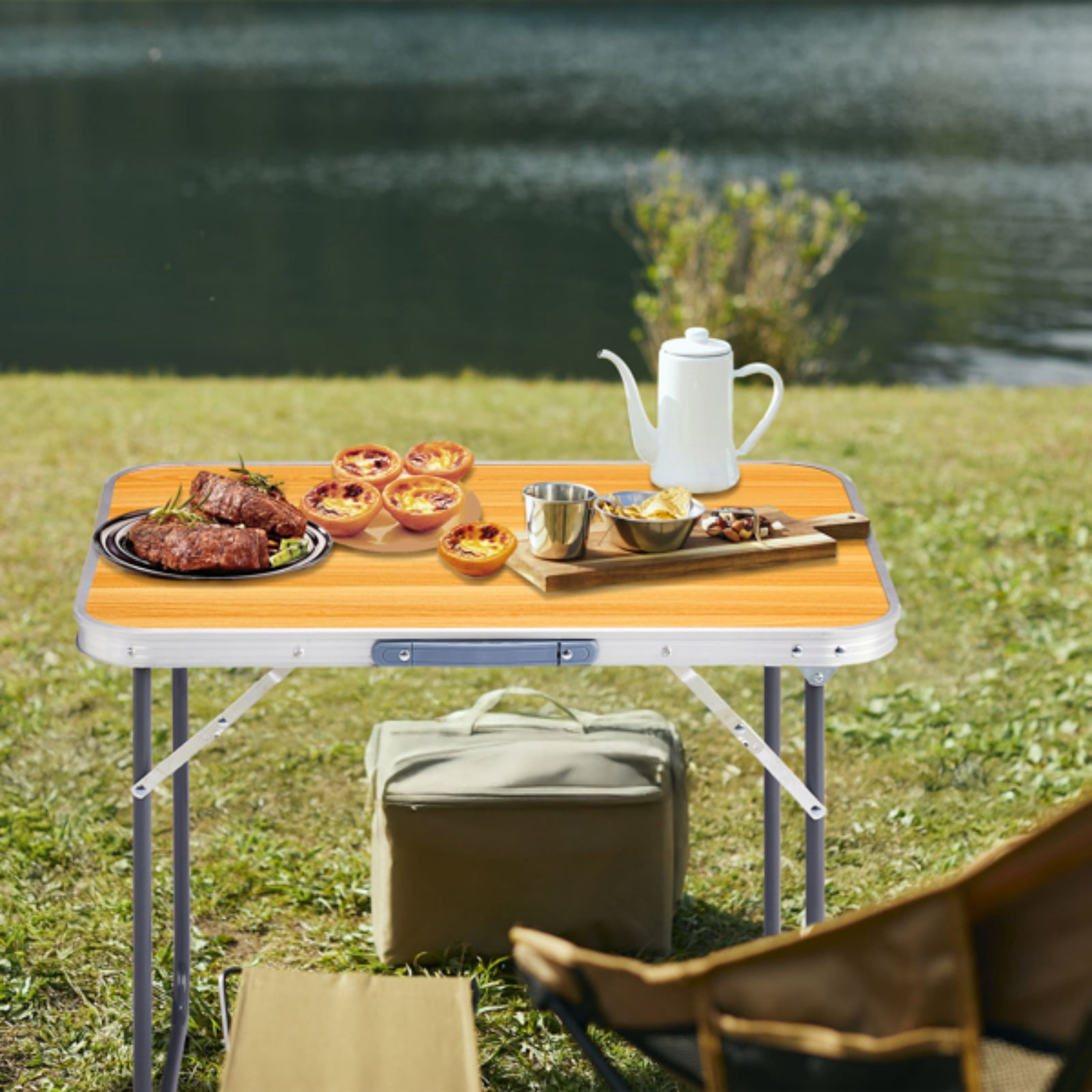 Lightweight Aluminum Camping Folding Table Rust-Proof Outdoor Indoor ...