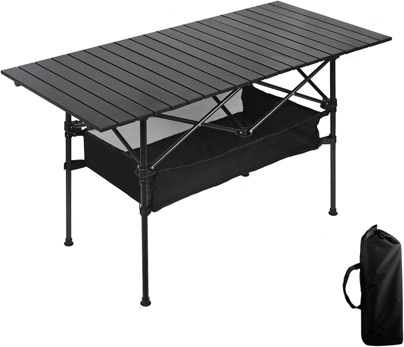 Lightweight Aluminum Folding Camping Table (47.24” x 21.65” x 19.69 ...