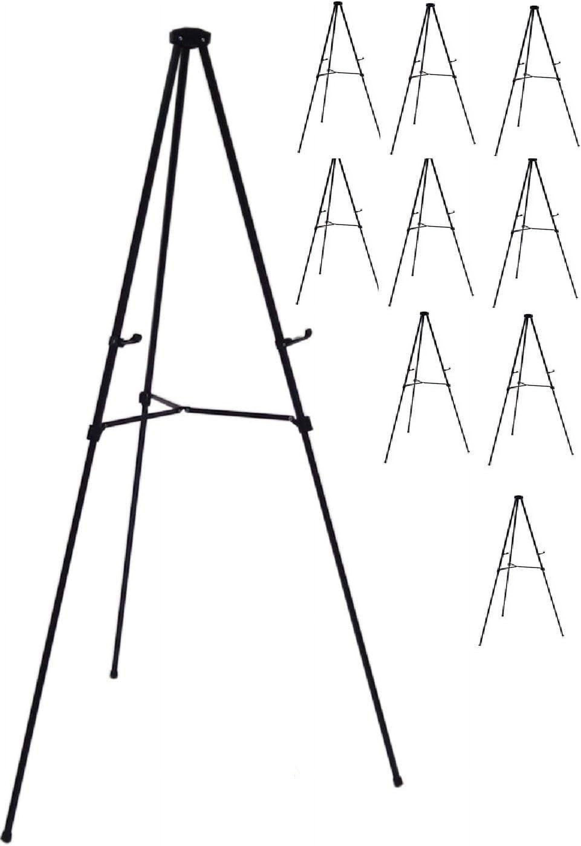 Lightweight Aluminum Telescoping Display Easel, 70 Inches, Black (10 ...