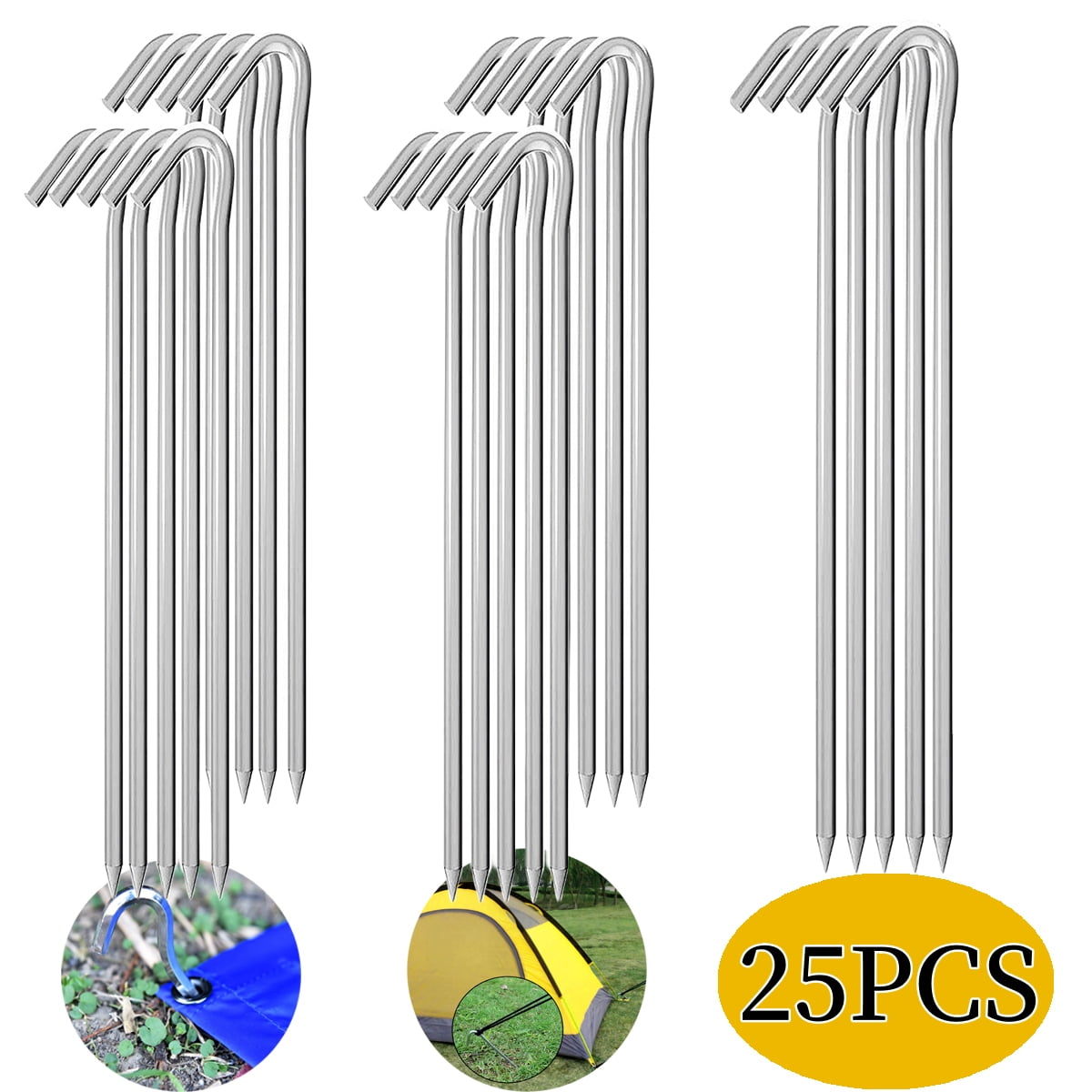 Lightweight Aluminum Tent Stakes Durable Camping Pegs for Outdoor Tent ...